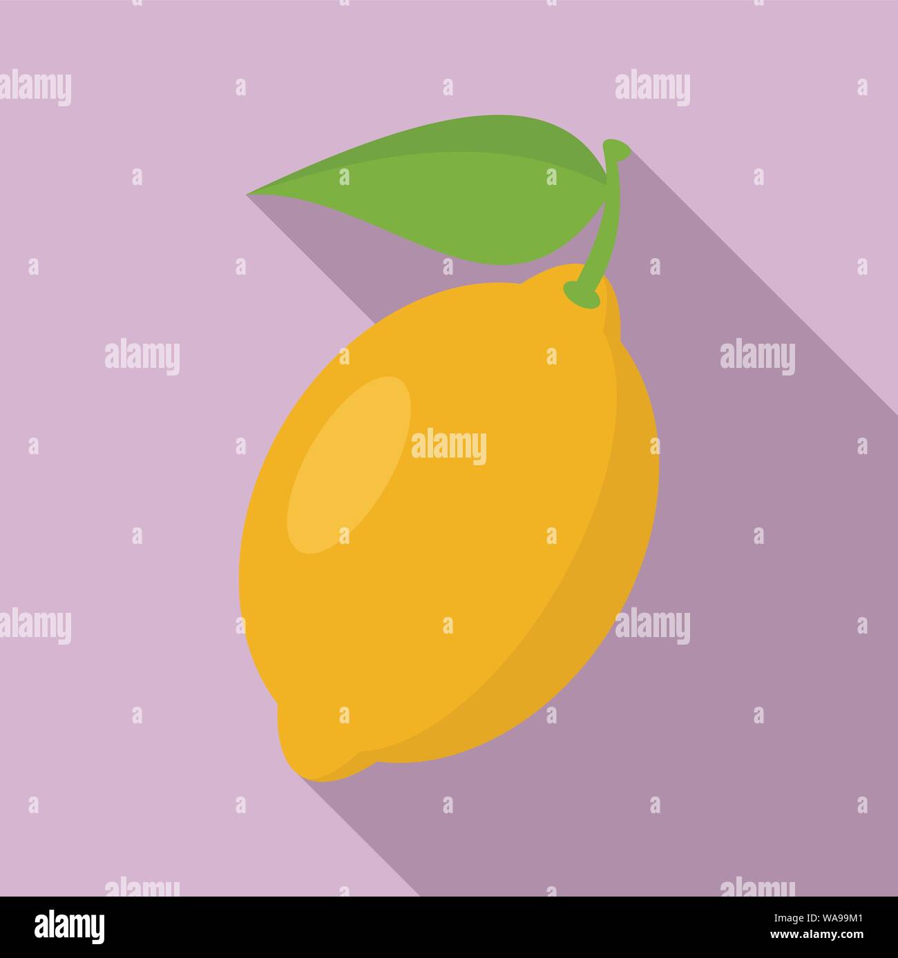 Lemon fruit icon. Flat illustration of lemon fruit vector icon for web ...