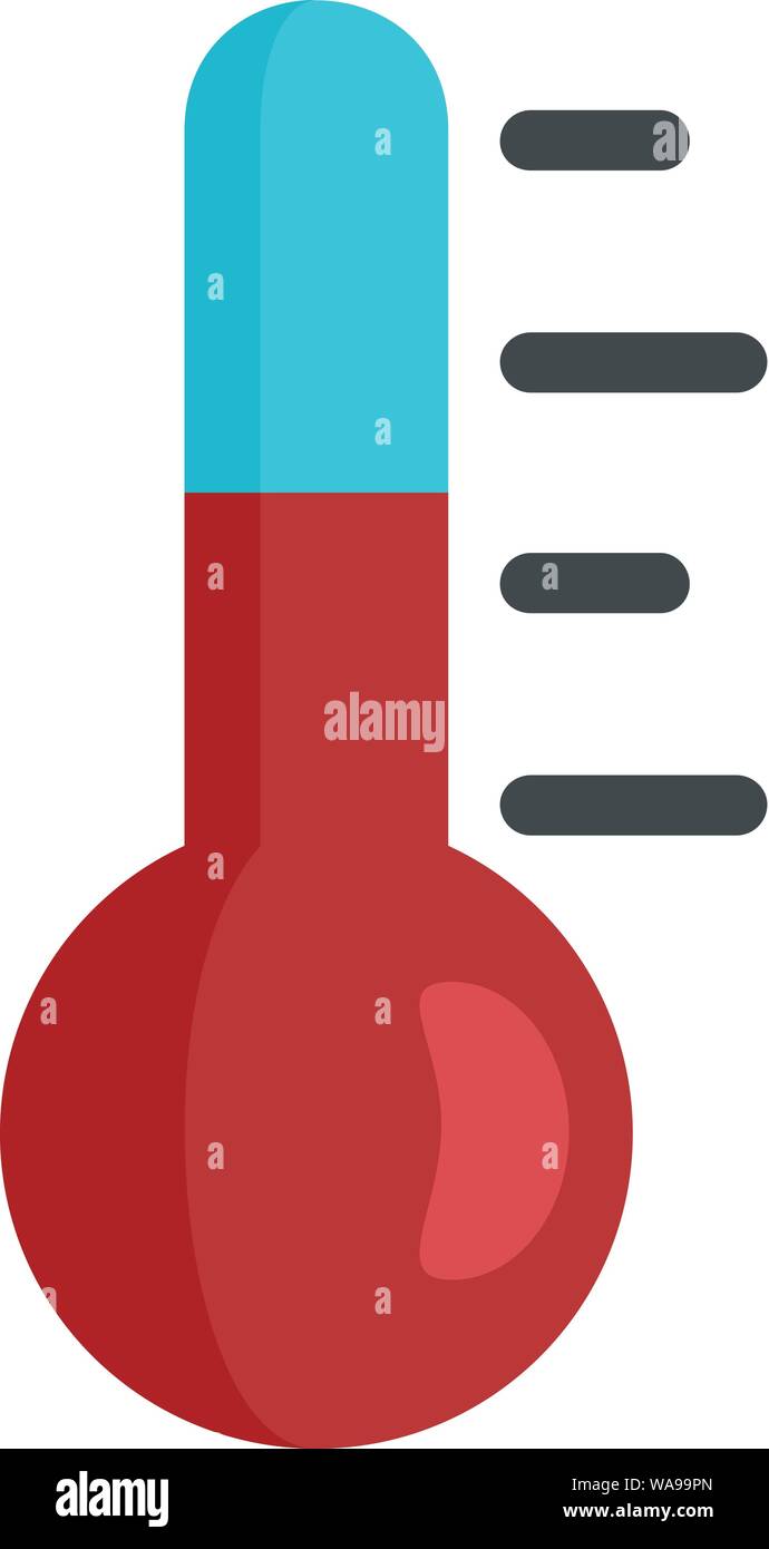 Outdoor temperature icon. Flat illustration of outdoor temperature ...