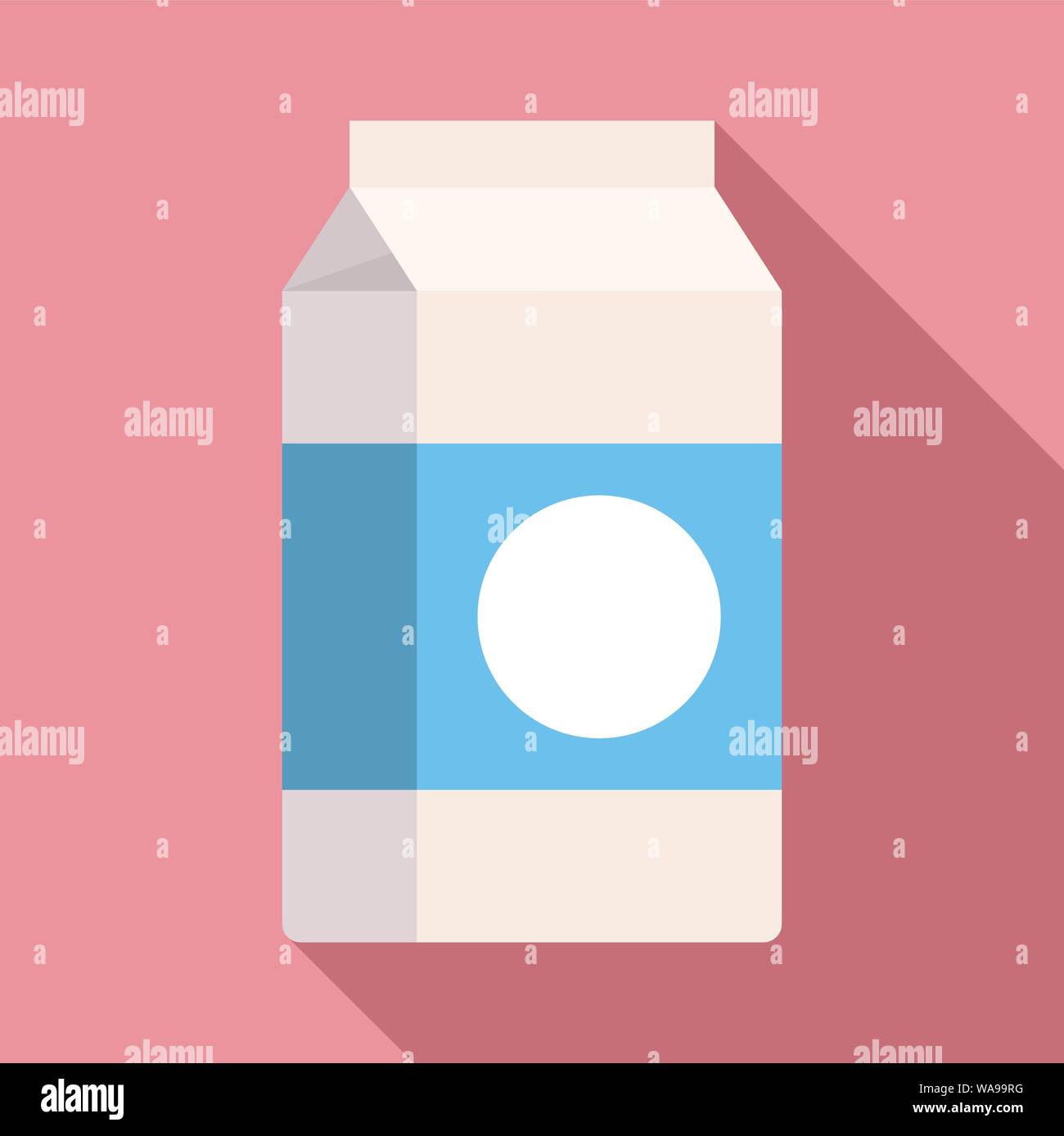 Milk tetra pack icon. Flat illustration of milk tetra pack vector icon ...