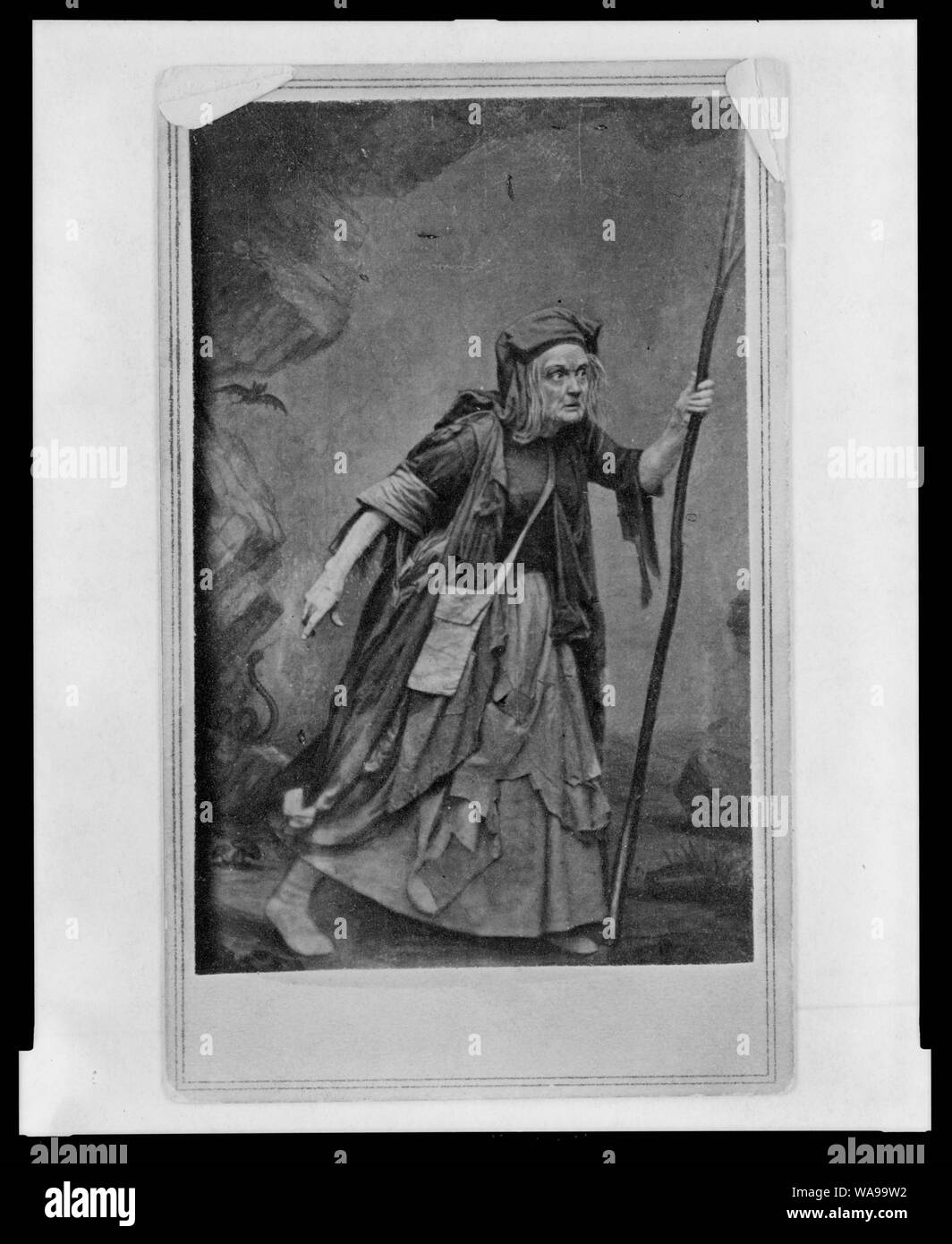 Charlotte Cushing, in costume as Meg Merrilies, full-length portrait ...