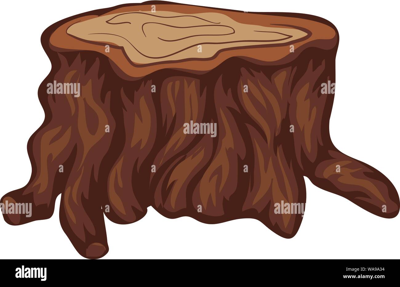 Brown tree stump icon. Cartoon of brown tree stump vector icon for web ... Brown tree stump icon. Cartoon of brown tree stump vector icon for web ...