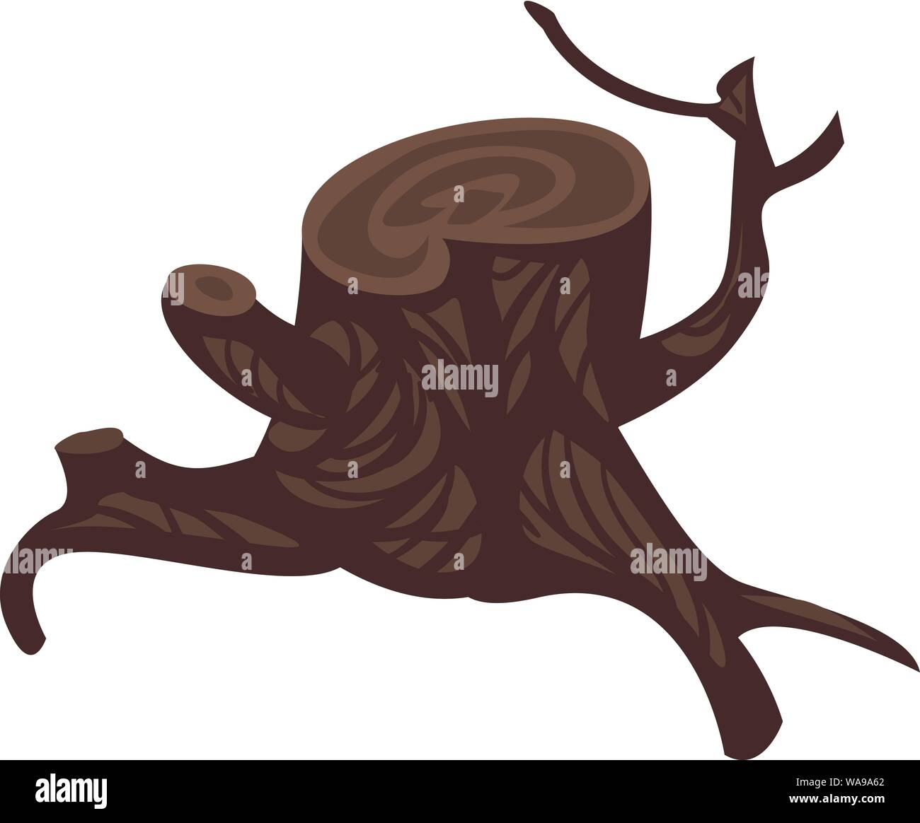 Tree stump icon. Cartoon of tree stump vector icon for web design ...