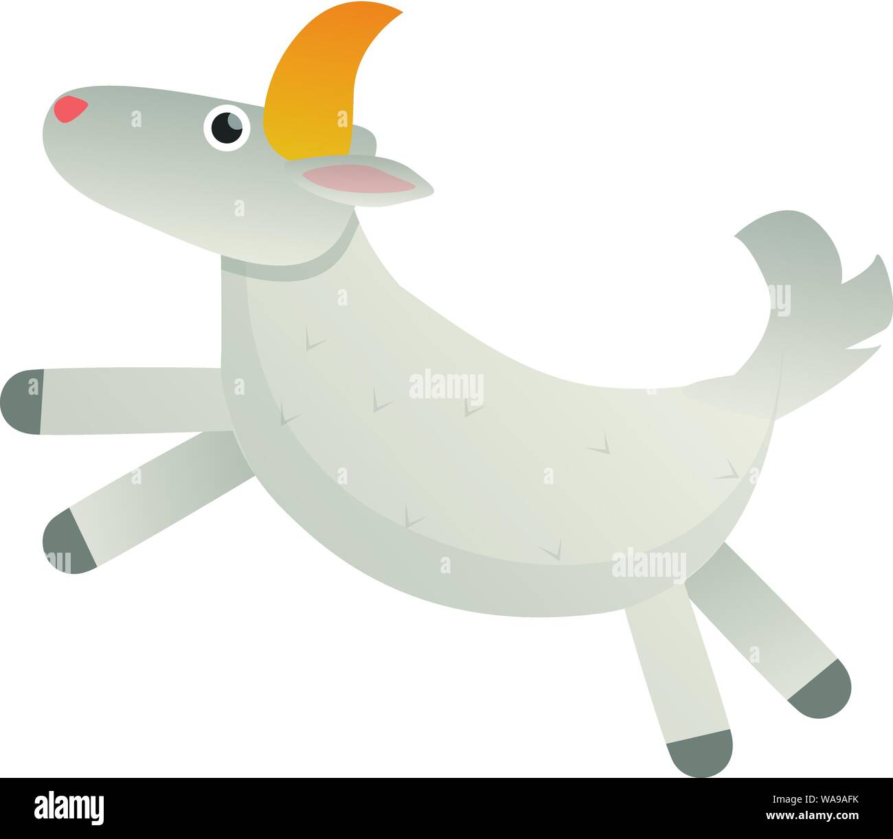 Running goat icon. Cartoon of running goat vector icon for web design ...