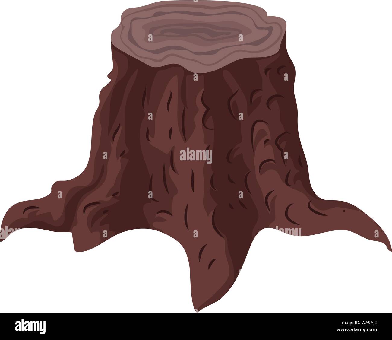 Forest tree stump icon. Cartoon of forest tree stump vector icon for ...