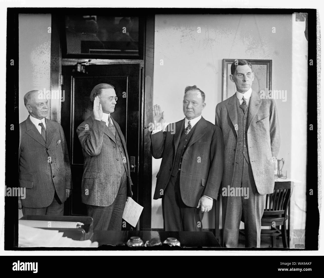 Chas. Calvin Moore swearing in, 5/6/29 Stock Photo - Alamy