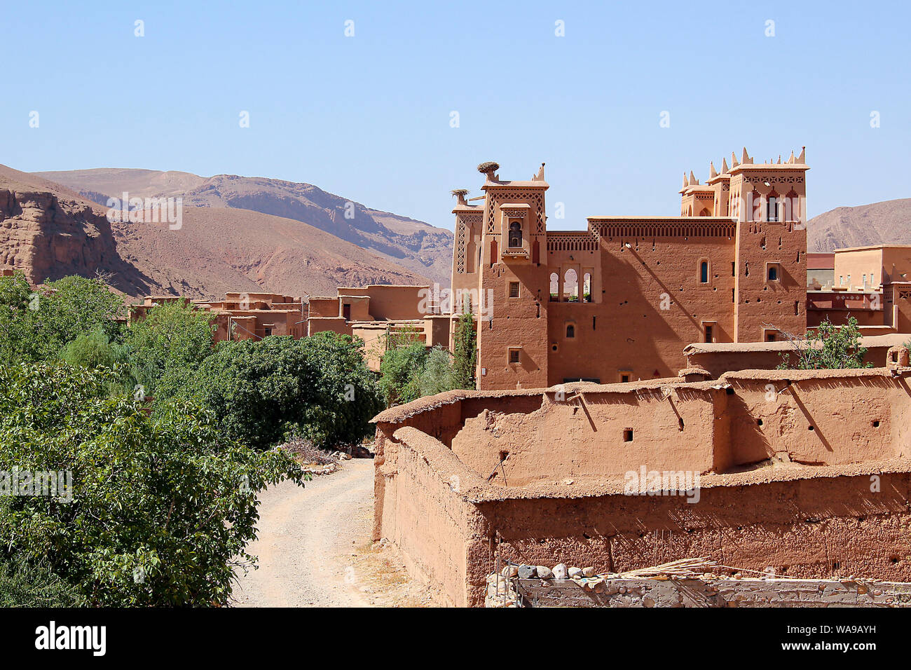 Castle-like house out of mud in Africa Stock Photo - Alamy
