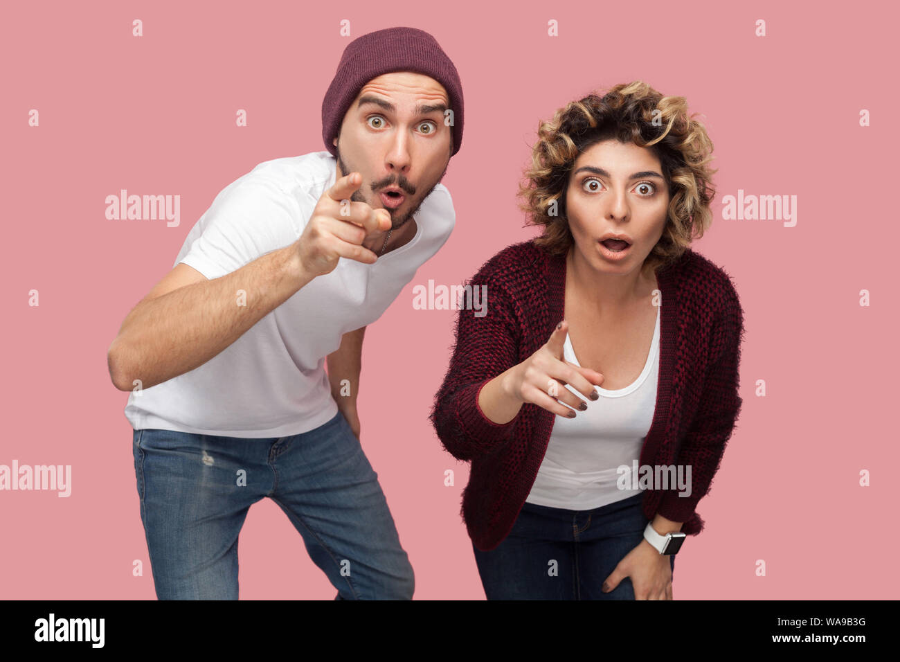 Female friends shouting standing hi-res stock photography and images ...