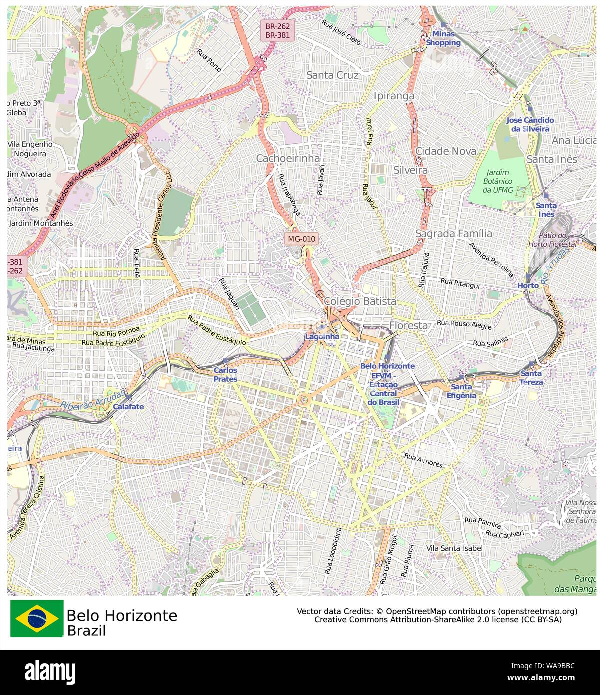 Map Of Belo Horizonte High Resolution Stock Photography and Images - Alamy