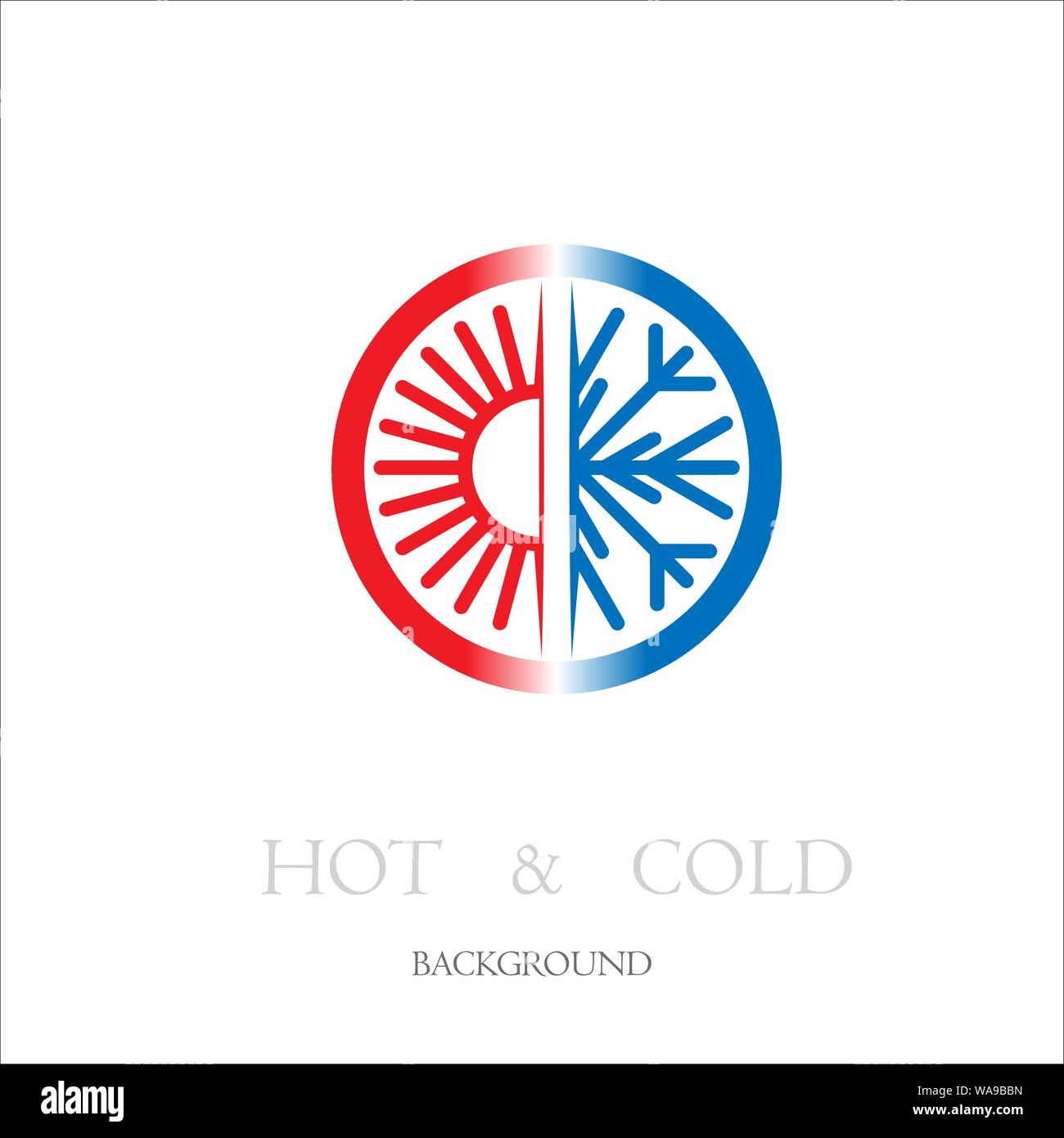 Sun and snowflake symbols isolated on white background Stock Vector ...