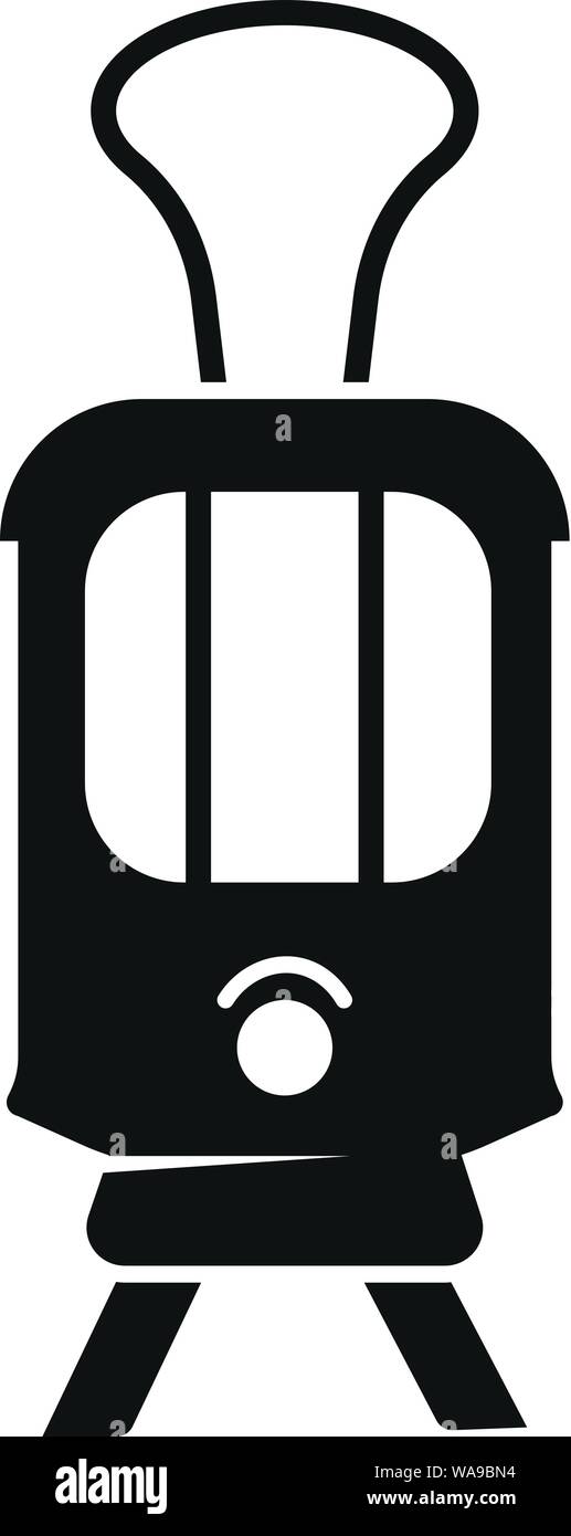 Front tram car icon. Simple illustration of front tram car vector icon ...