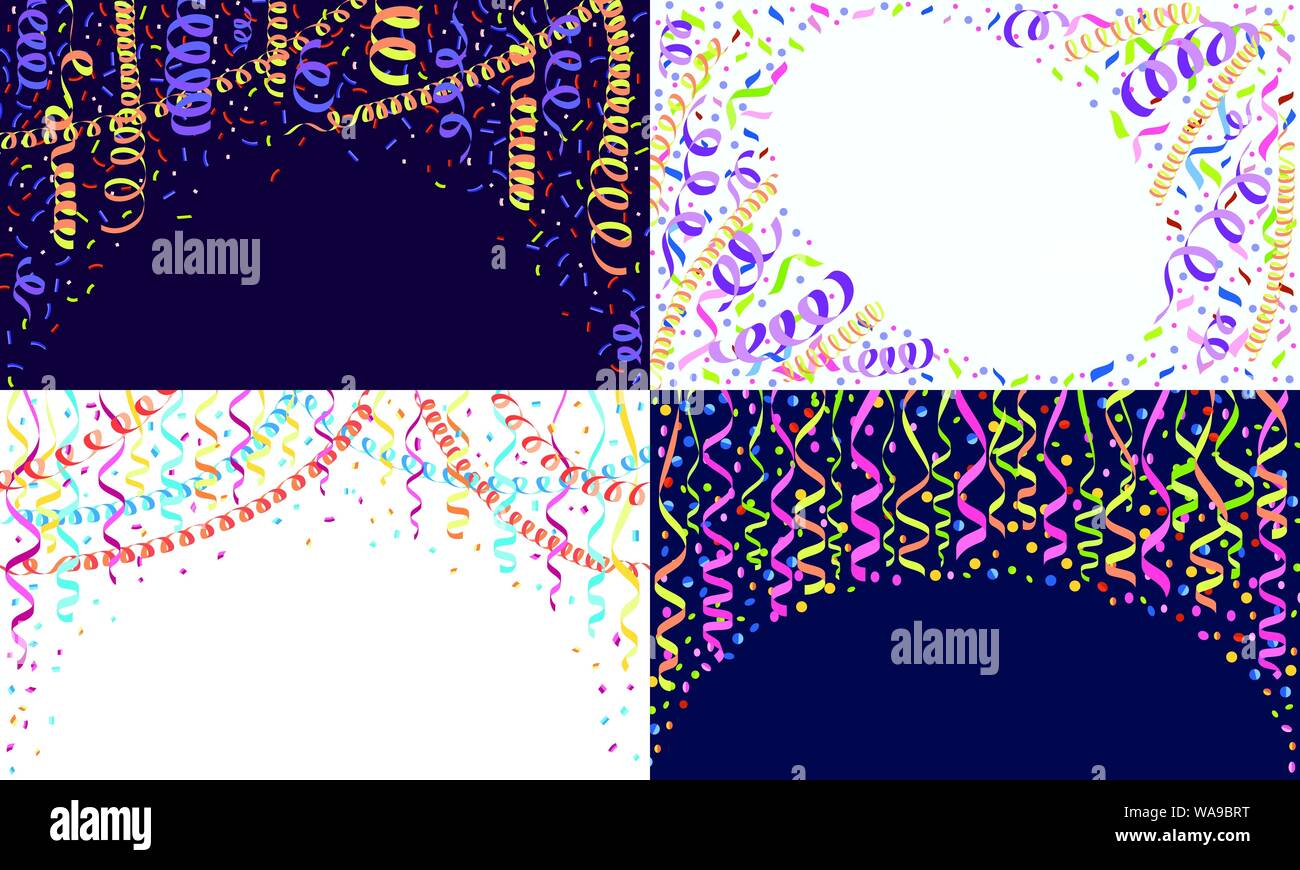 Serpentine banner set. Flat illustration of serpentine vector banner ...