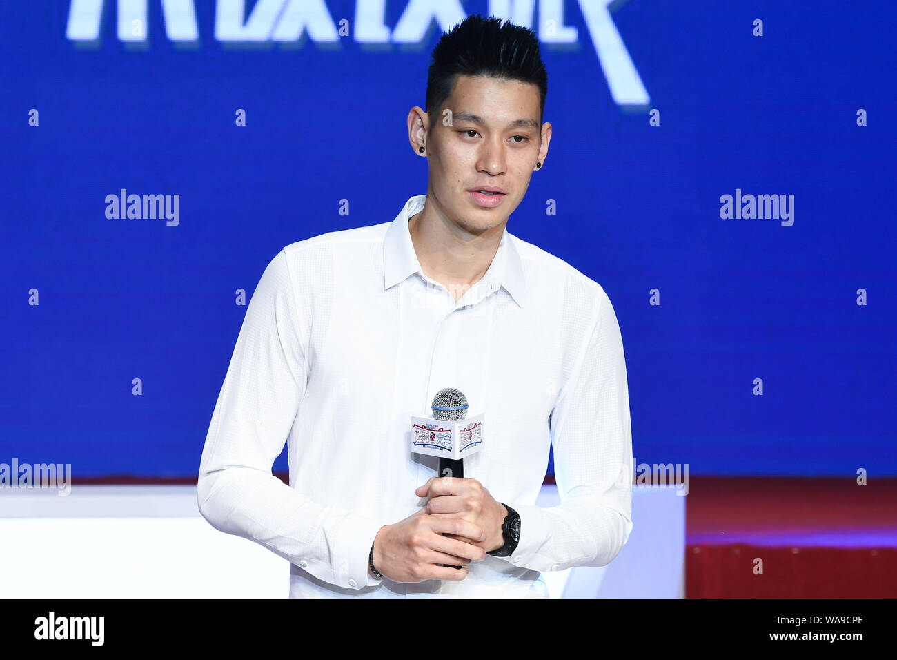 NBA star Jeremy Lin attends the 2019 CBA Draft in Shanghai, China, 29 ...