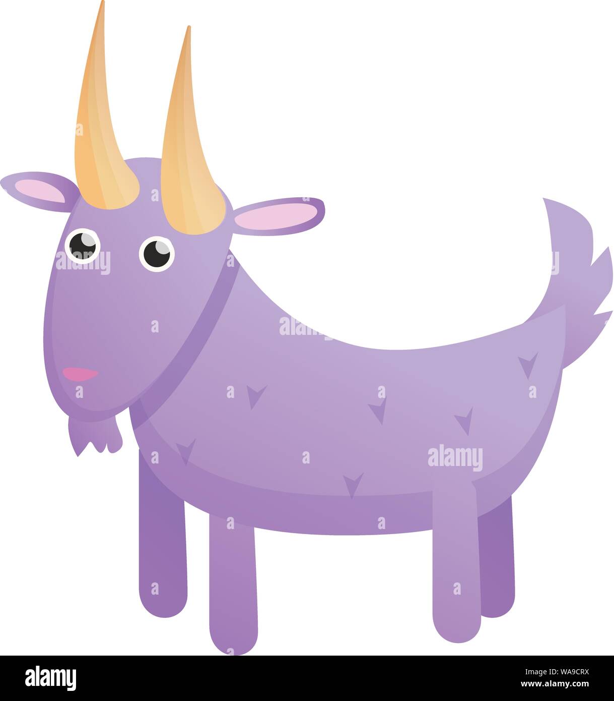 Violet goat icon. Cartoon of violet goat vector icon for web design ...
