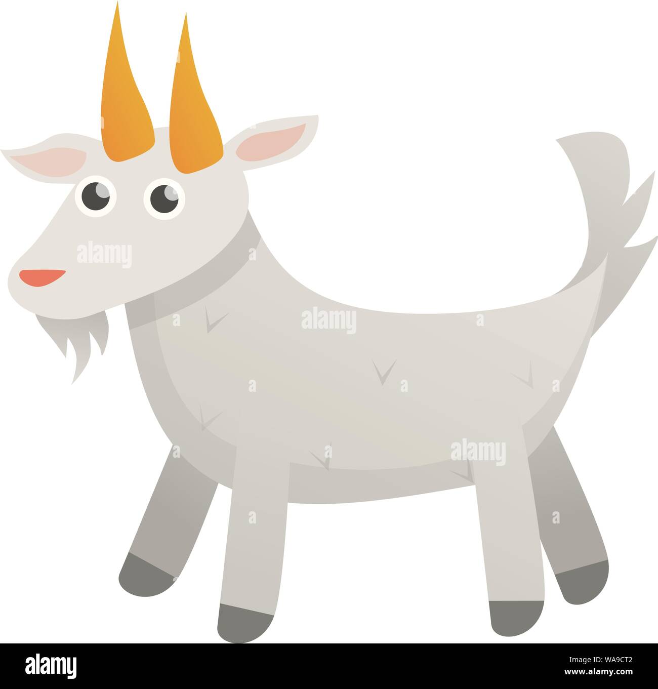 Farm goat icon. Cartoon of farm goat vector icon for web design ...