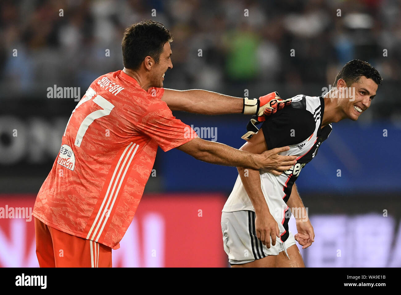 Portuguese football player Cristiano Ronaldo, right, of Juventus F.C ...