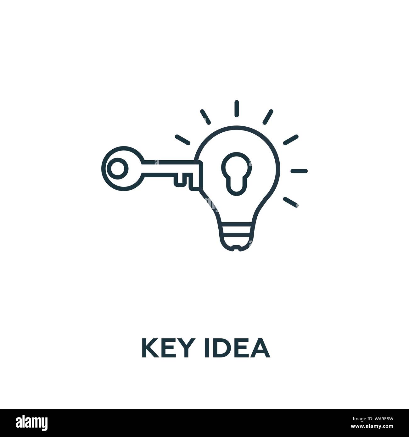 Key Idea vector icon symbol. Creative sign from advertising icons ...