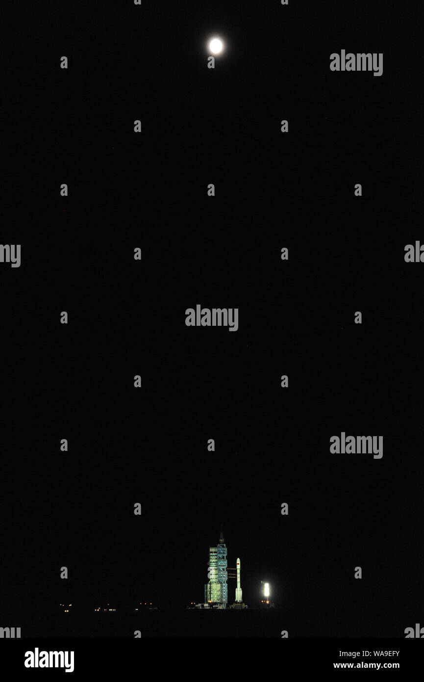 -FILE- The Long March 2F carrier rocket (LM-2F) loaded with Tiangong-2 ...