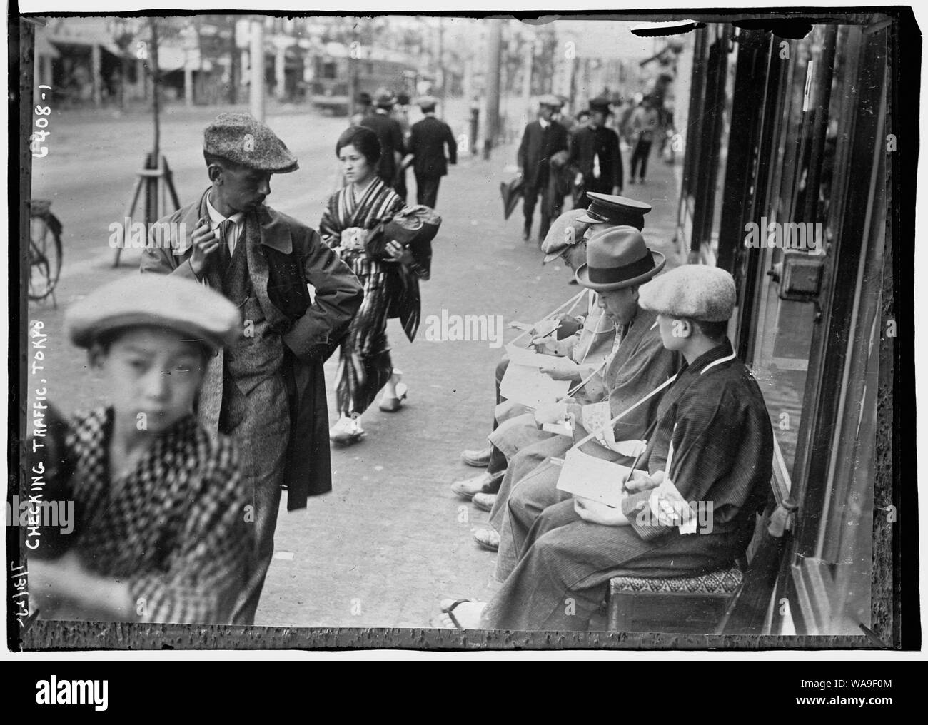 Checking Traffic, Tokyo Stock Photo - Alamy