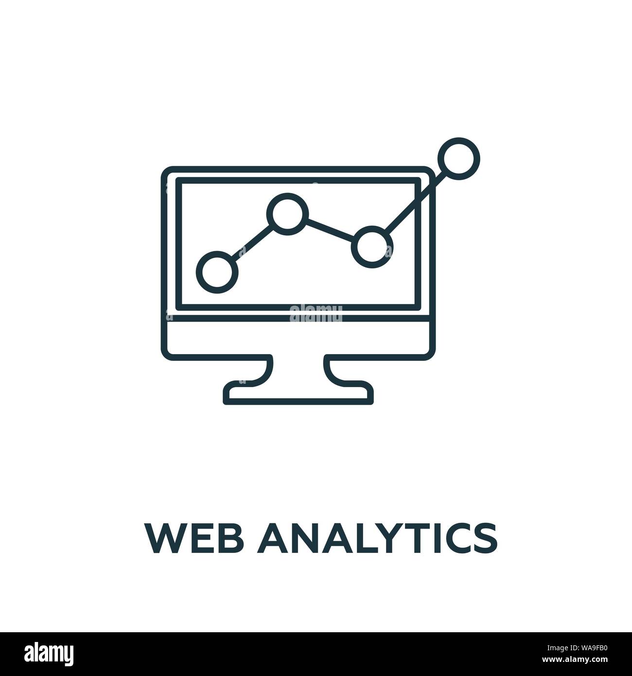 Web Analytics vector icon symbol. Creative sign from advertising icons ...