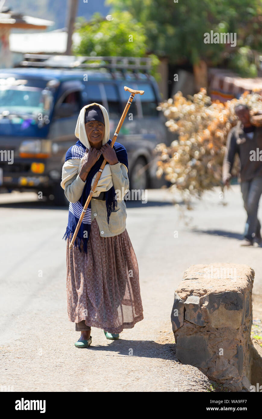 Debre Libanos, Ethiopia - April 19, 2019: Ethiopian People on the ...
