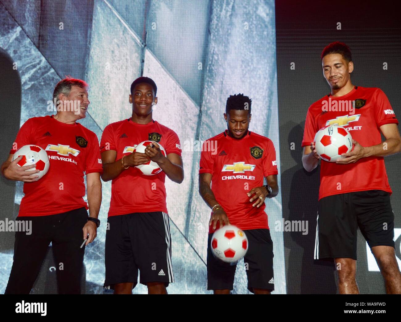 (From left) English football manager Bryan Robson, French football ...