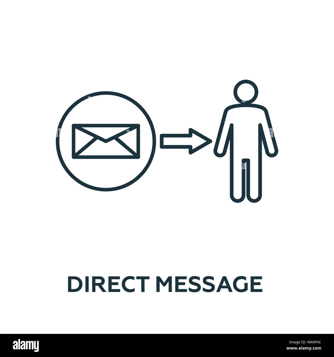Direct Message vector icon symbol. Creative sign from advertising icons ... Direct Message vector icon symbol. Creative sign from advertising icons ...