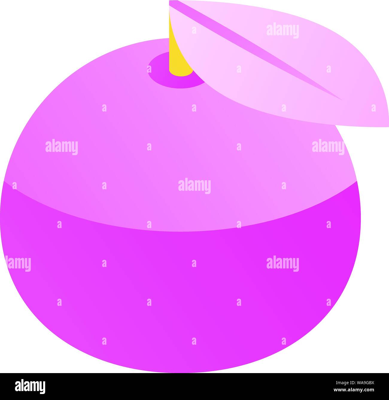 Pink apple icon, isometric style Stock Vector Image & Art - Alamy