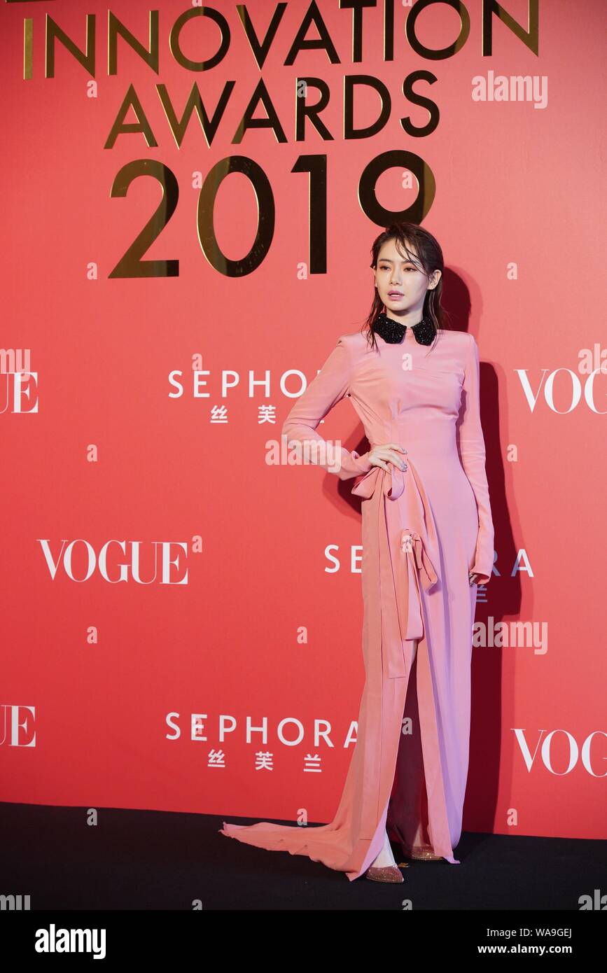 Chinese singer and actress Qi Wei, also known as Stephy Qi, poses ...