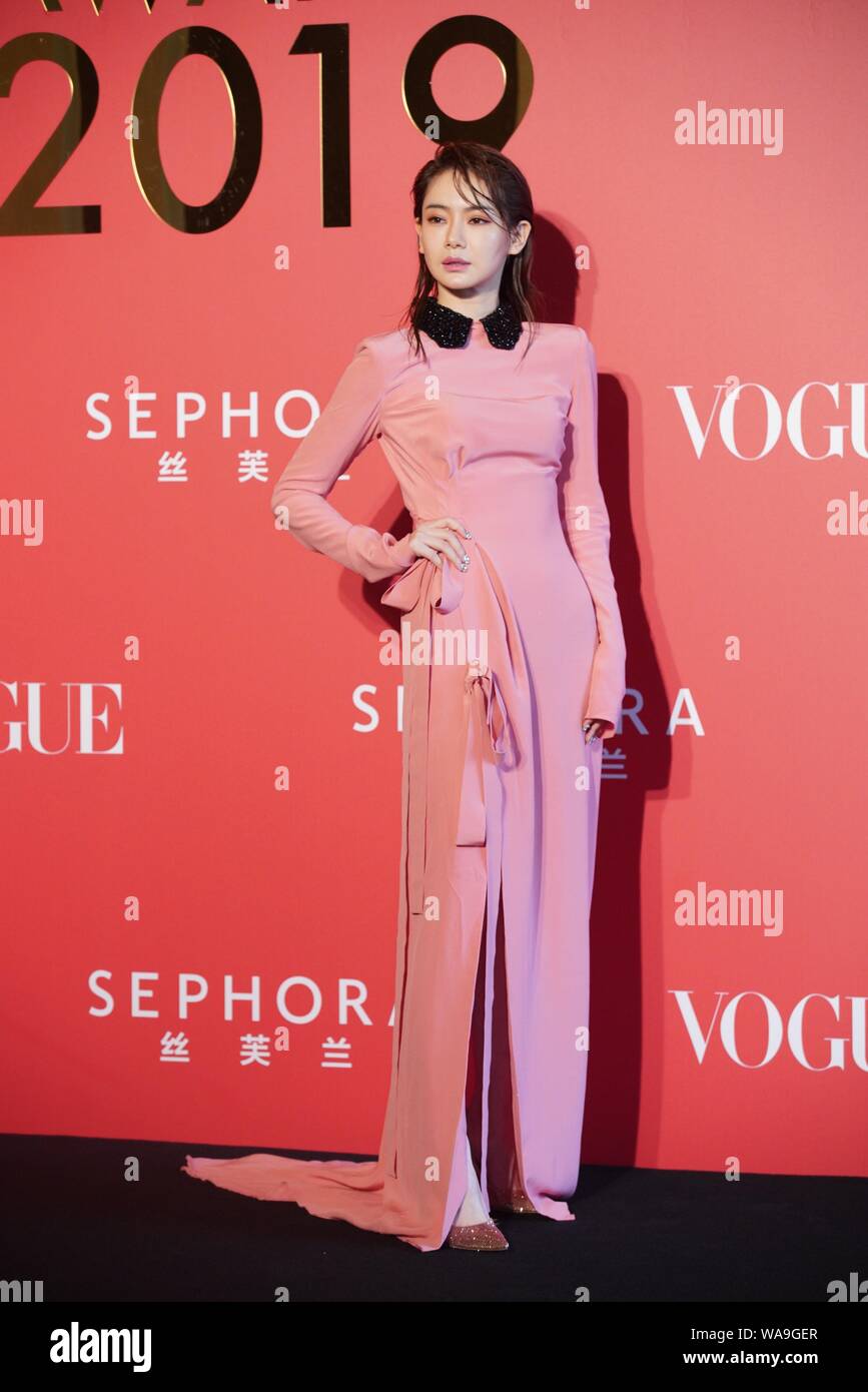 Chinese singer and actress Qi Wei, also known as Stephy Qi, poses ...