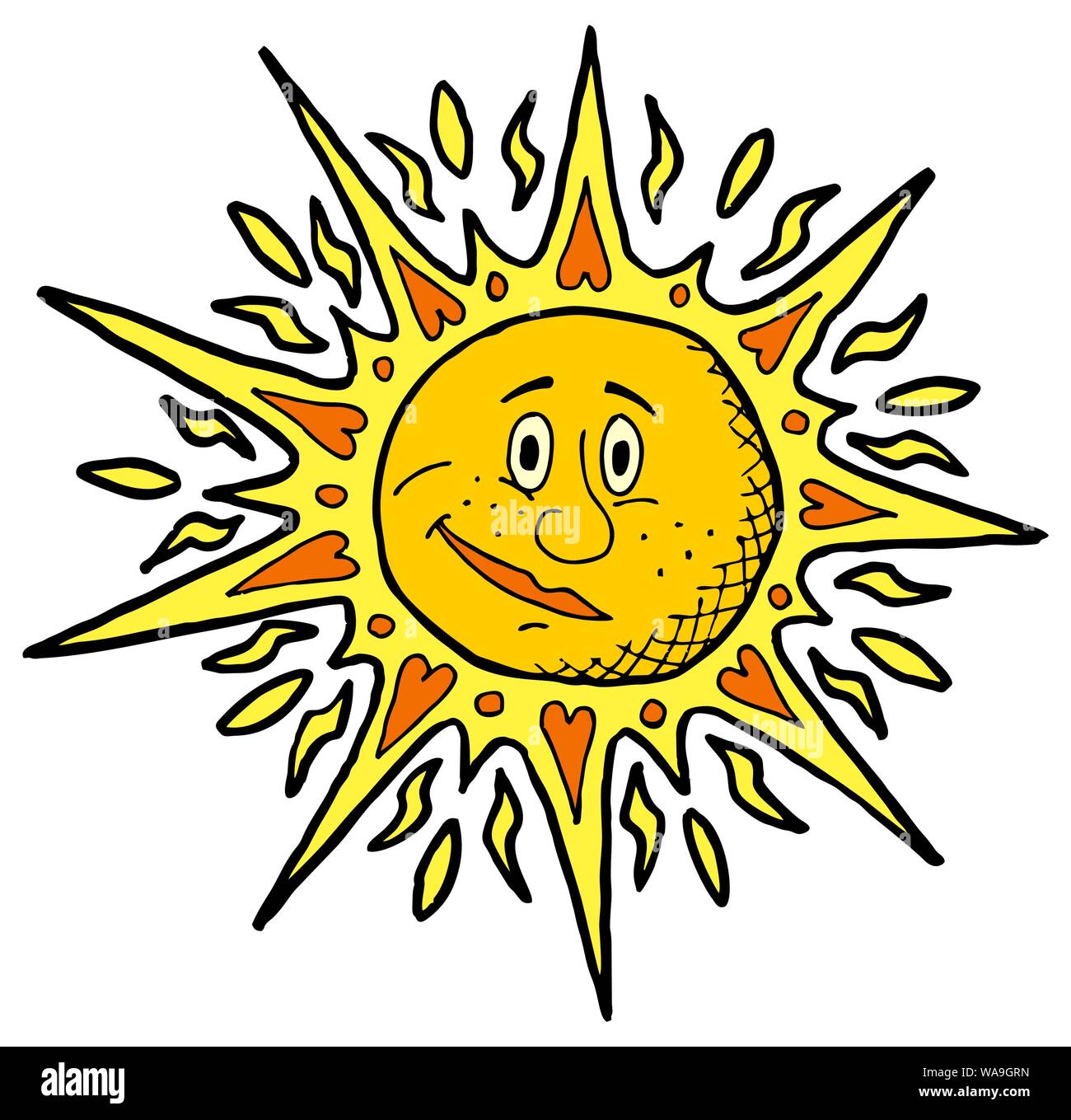 Cute sun face Cut Out Stock Images & Pictures - Alamy