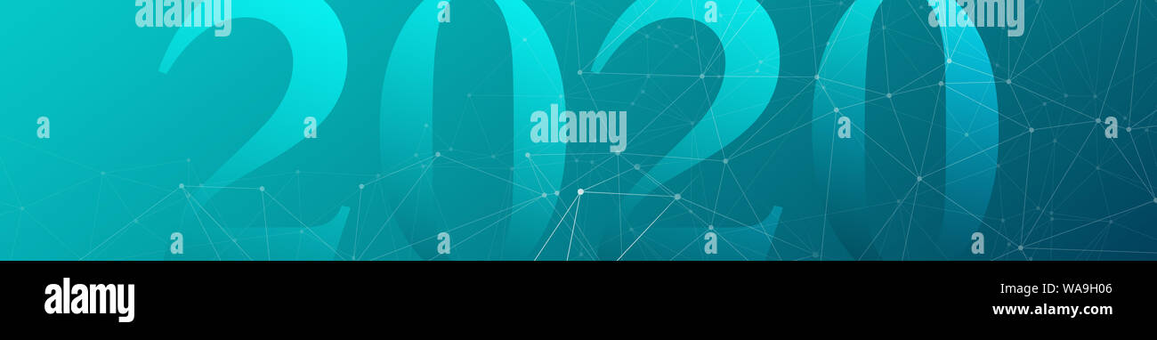Long banner 2020 template concept Stock Photo - Alamy