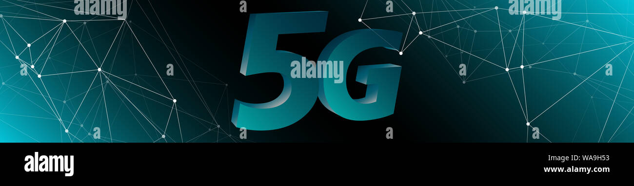 5g mobile network wide wallpaper idea Stock Photo - Alamy