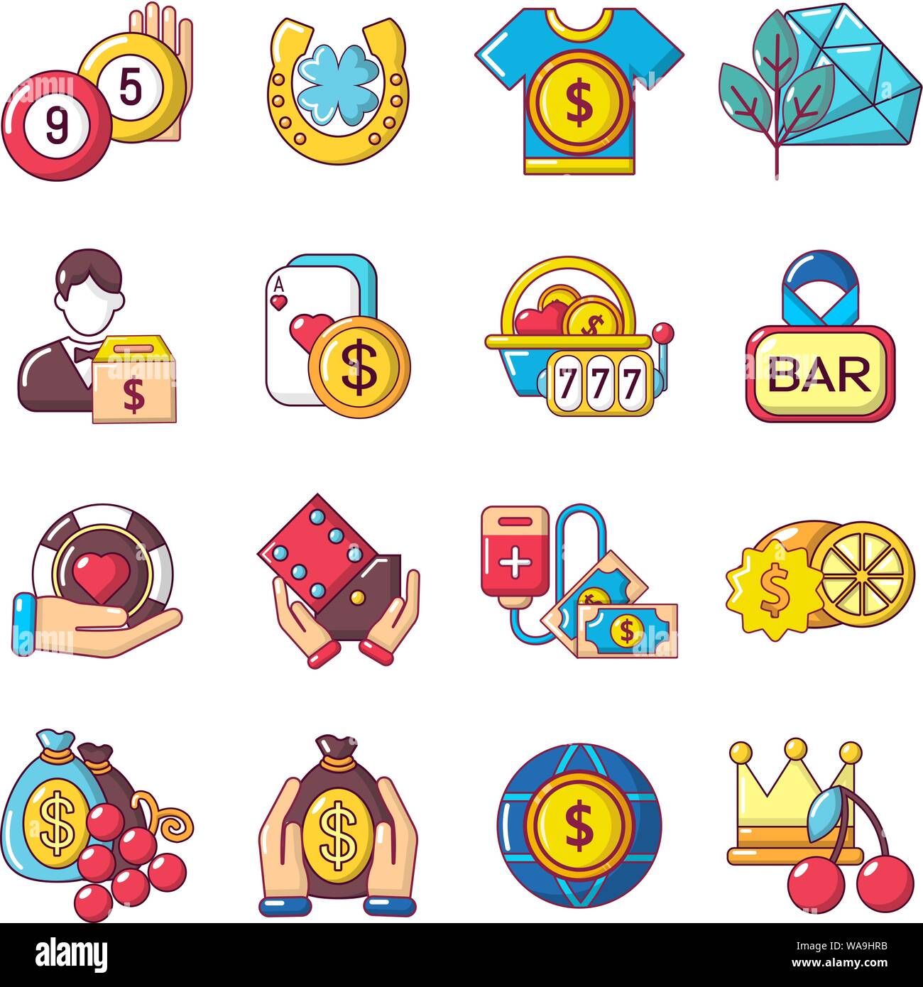 Easy money icons set, cartoon style Stock Vector Image & Art - Alamy