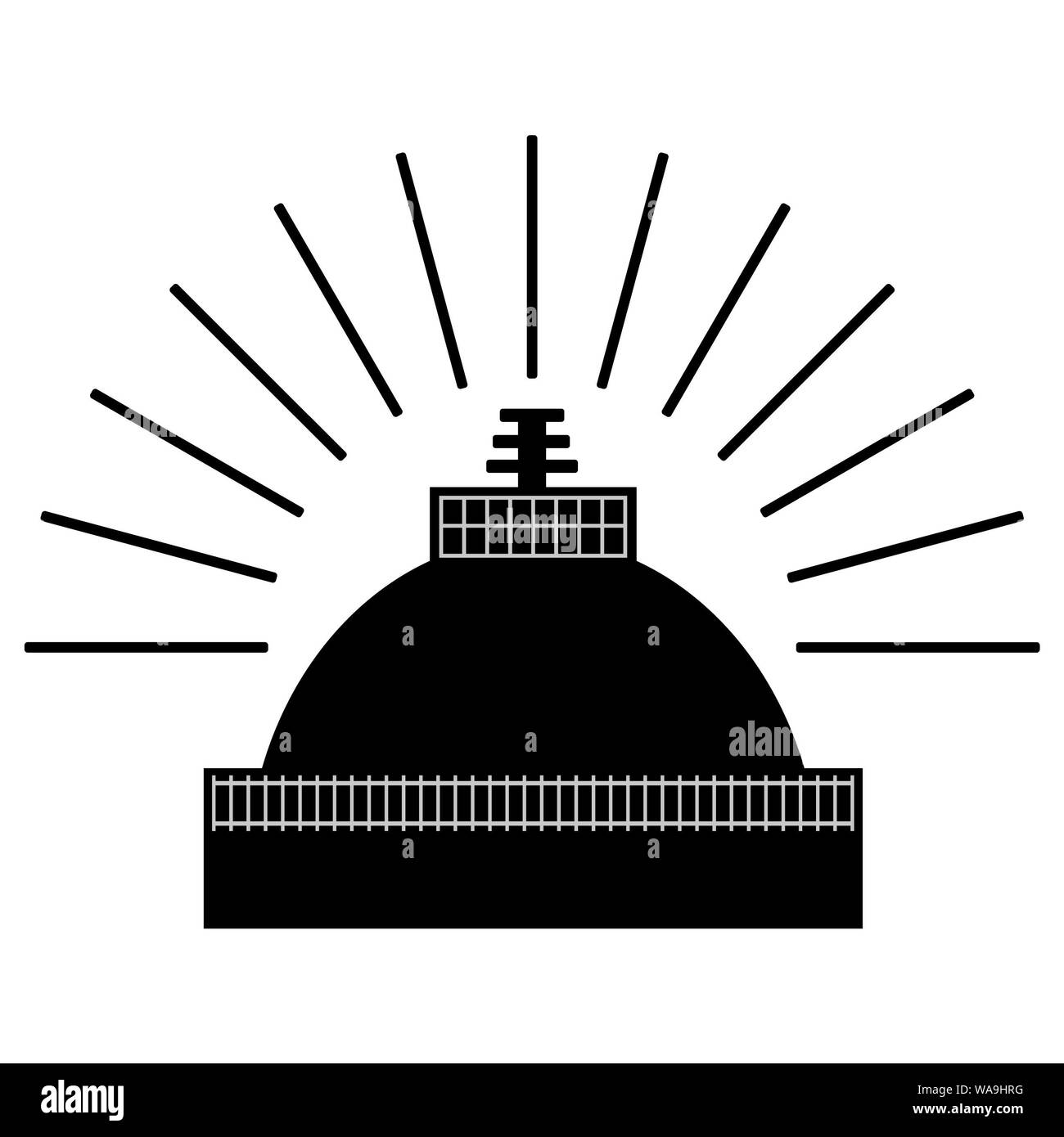 Stupa monument Cut Out Stock Images & Pictures - Alamy