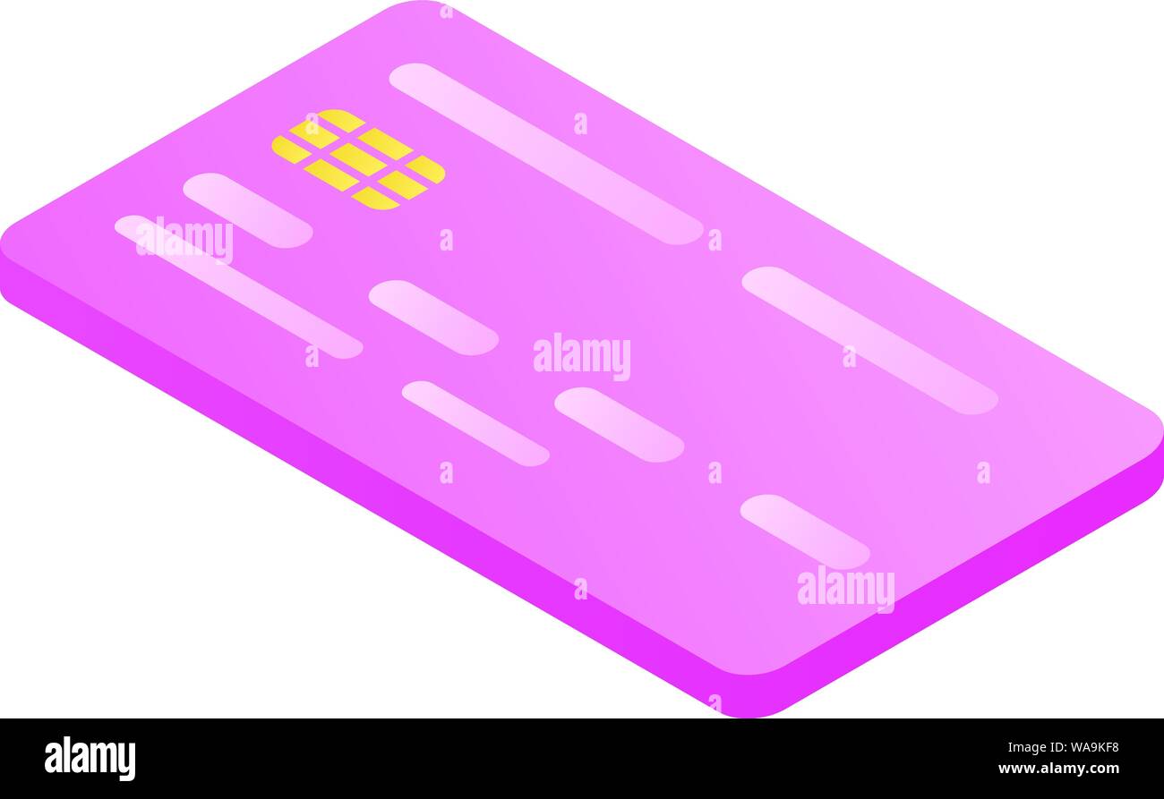 Pink credit card icon, isometric style Stock Vector Image & Art - Alamy