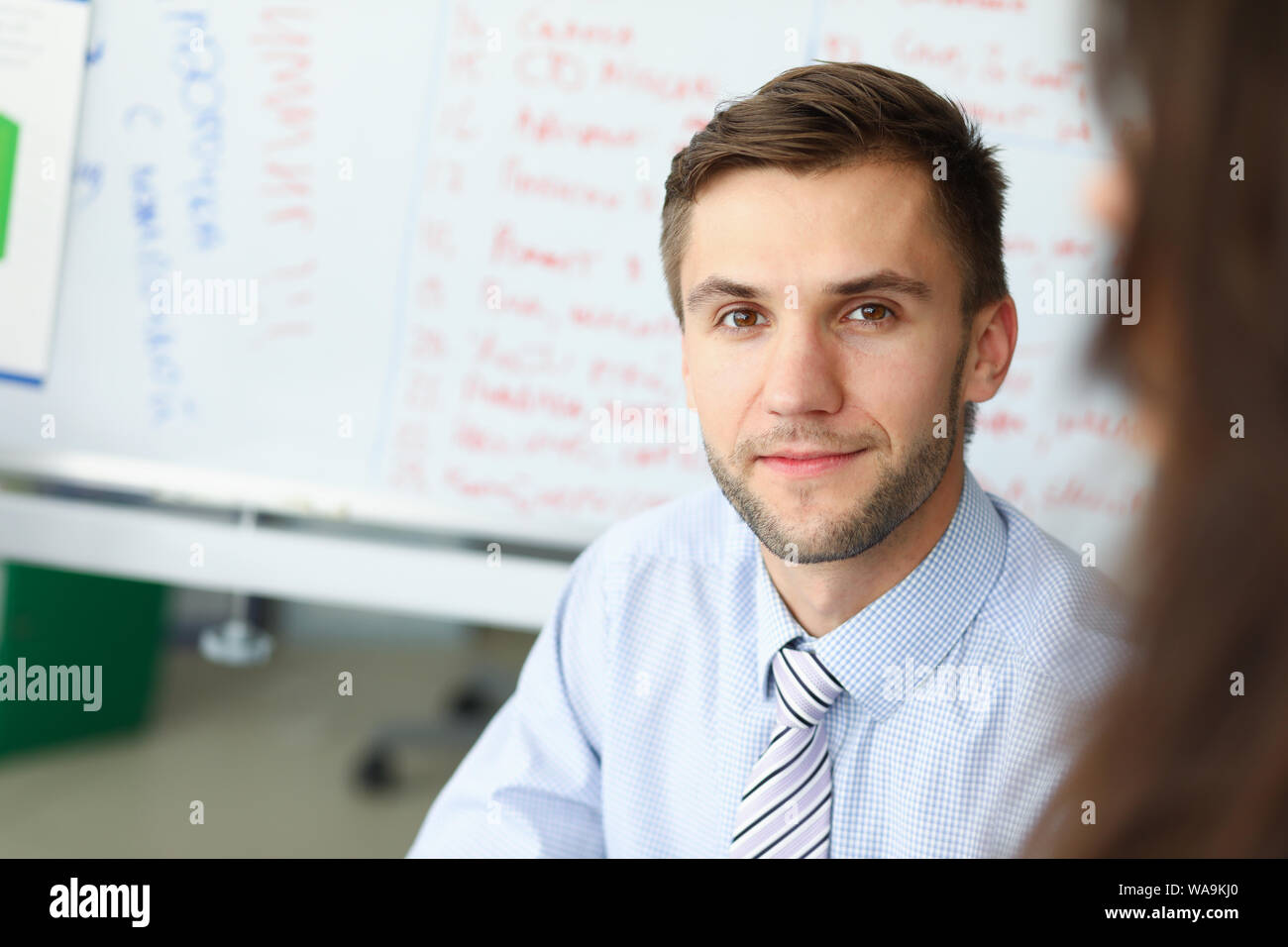Smart man in office Stock Photo - Alamy