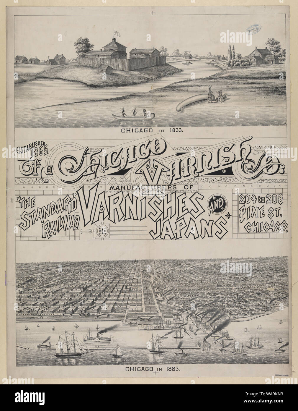 Chicago in 1833 hi-res stock photography and images - Alamy