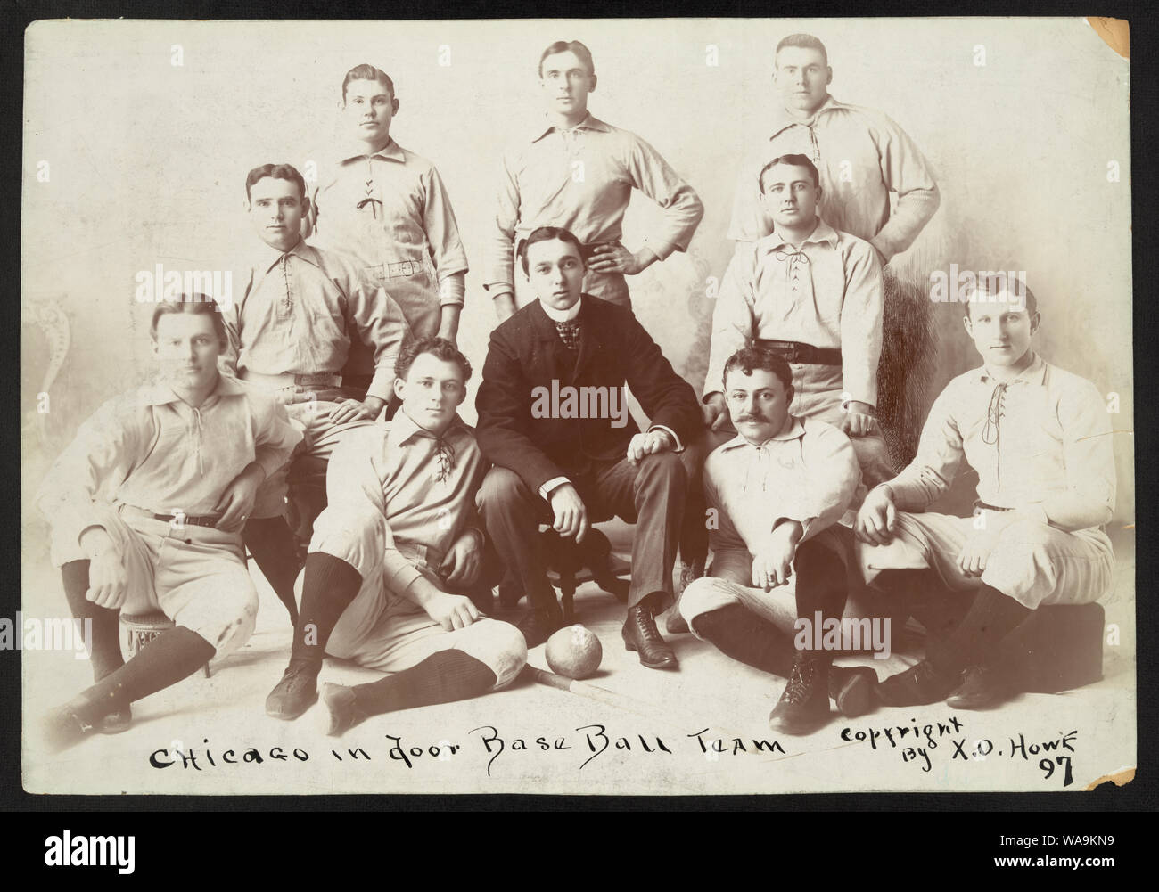 Chicago in door base ball team Stock Photo - Alamy
