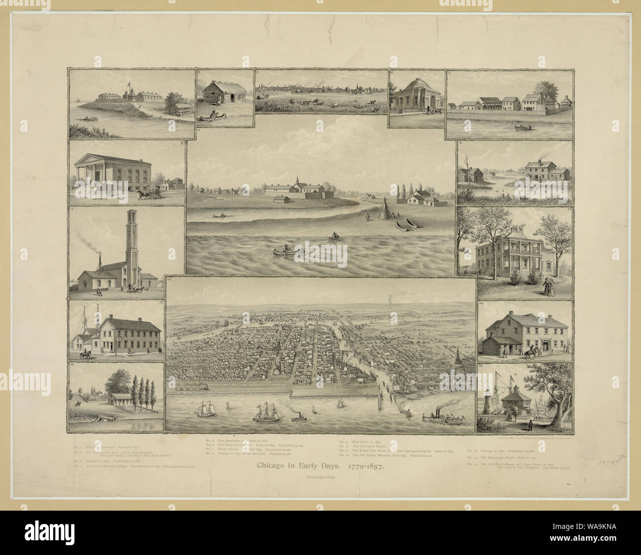 Chicago in early days. 1779-1857 Stock Photo - Alamy