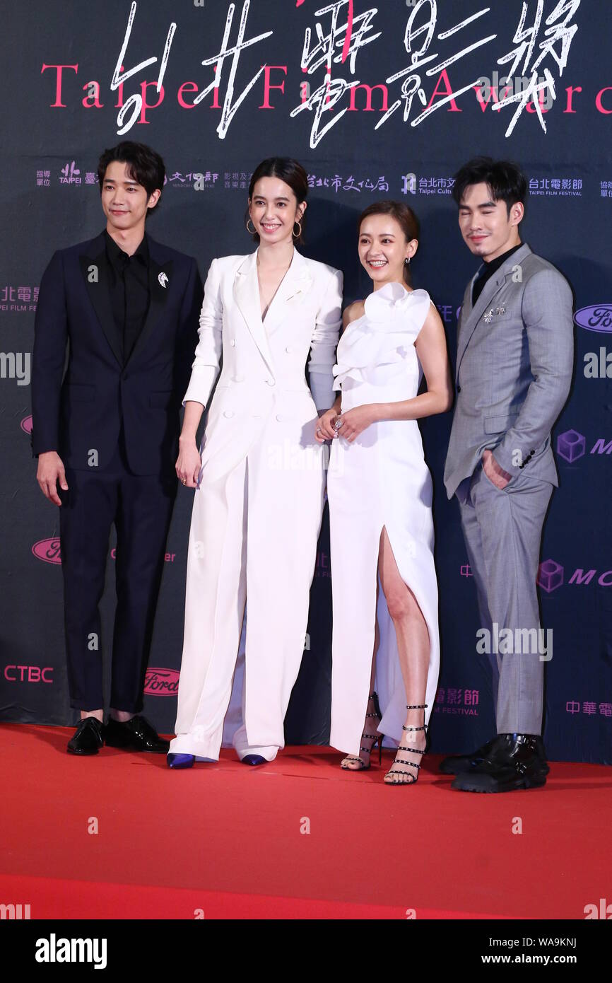 (From left) Taiwanese actor and model Jasper Liu, actresses Annie Chen ...