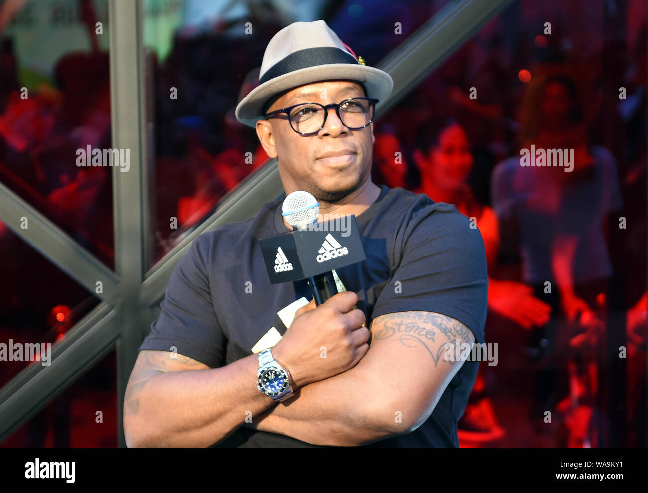 Former English football player Ian Wright attends a promotional event ...