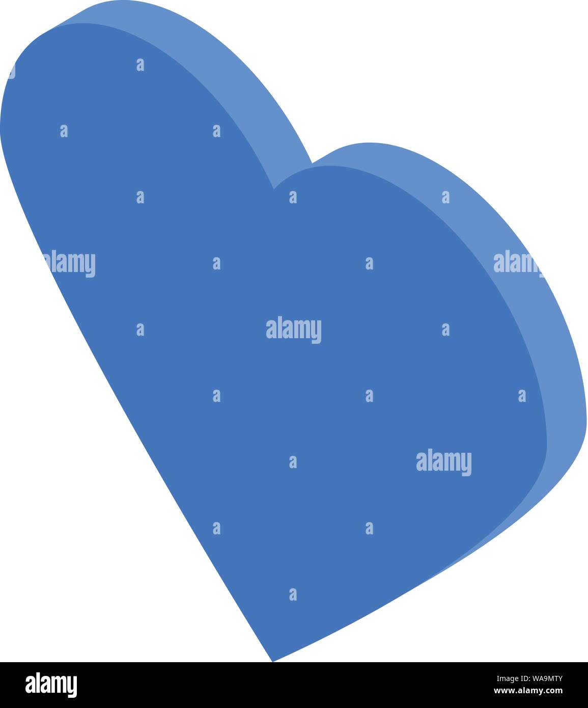 Blue heart icon, isometric style Stock Vector Image & Art - Alamy