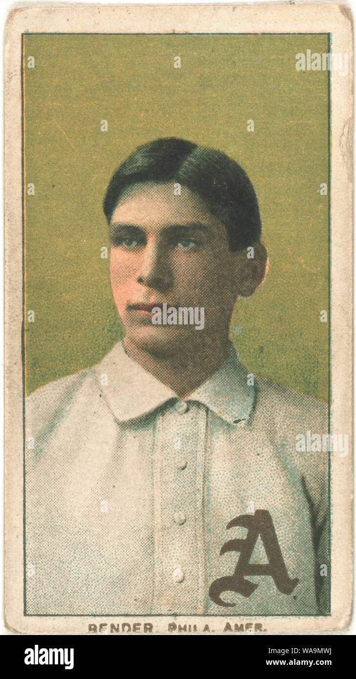 Chief Bender, Philadelphia Athletics, baseball card portrait Stock Photo - Alamy