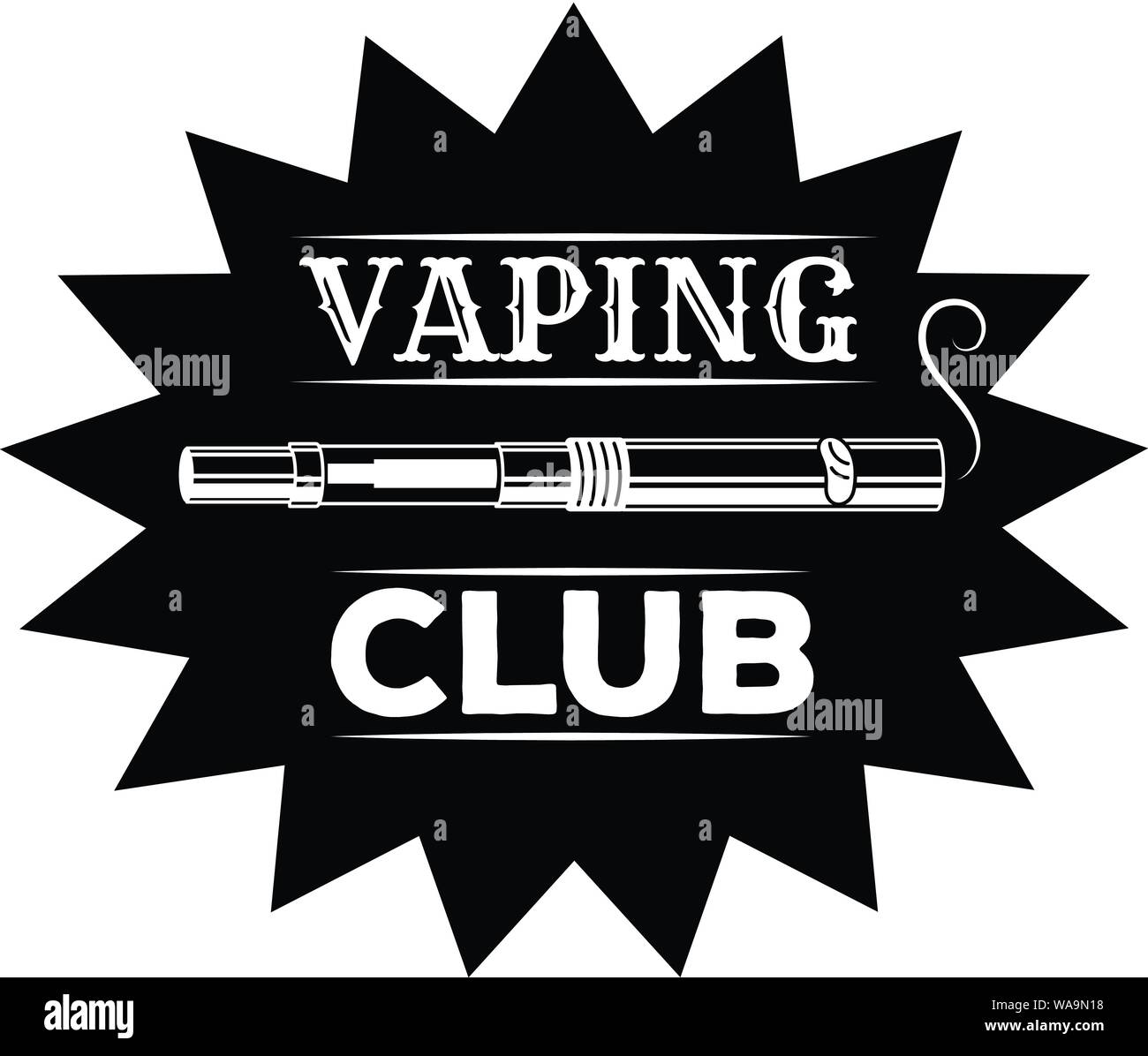 Vaping club logo, simple style Stock Vector Image & Art - Alamy