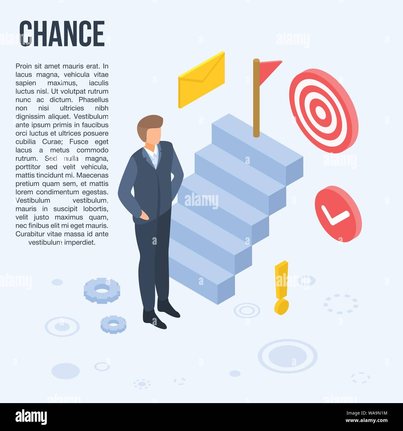 Business chance concept banner, isometric style Stock Vector Image ...