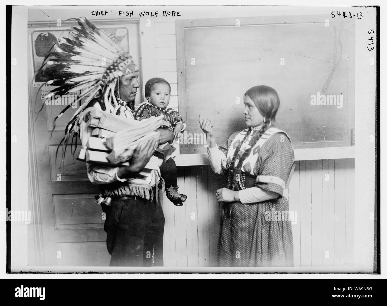 Chief Fish Wolf Robe Stock Photo - Alamy