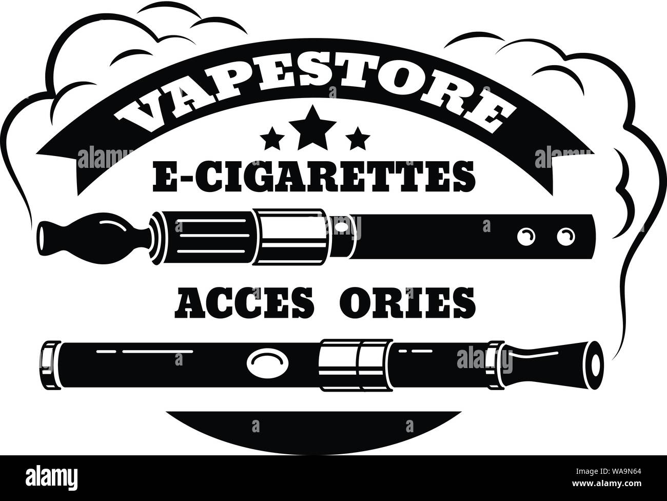 Trendy vape store logo, simple style Stock Vector Image & Art - Alamy