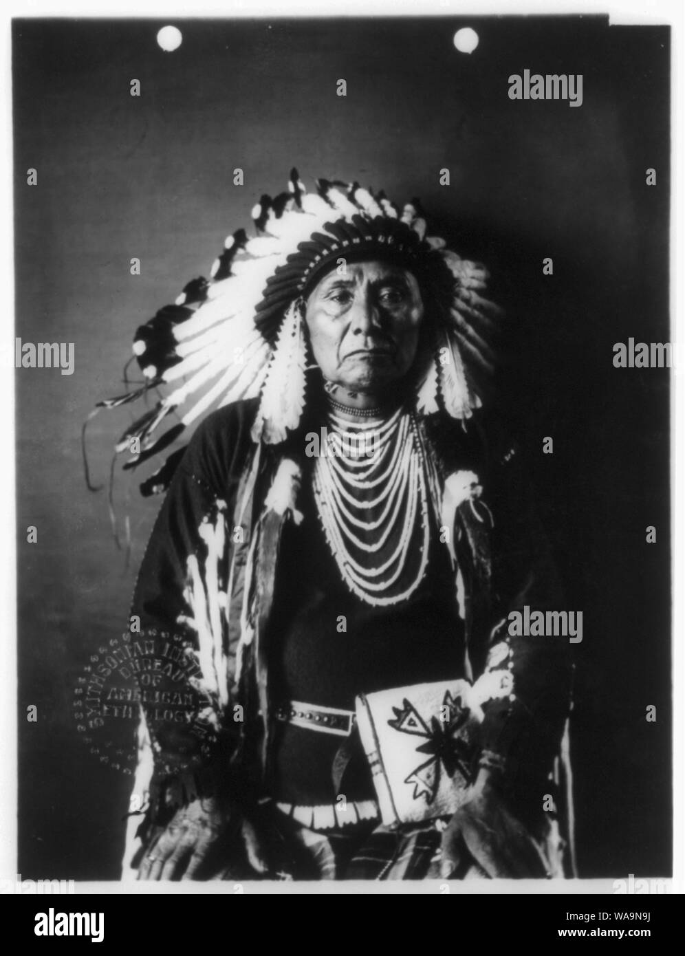 Chief Joseph, ca. 1840-1904 half-length portrait, seated, facing front ...