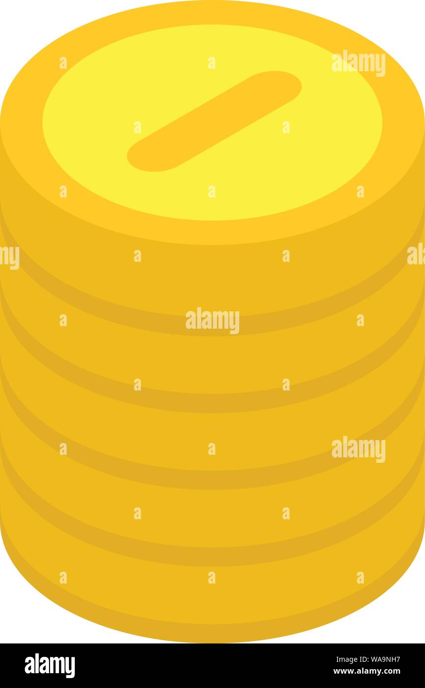 Gold coin stack icon, isometric style Stock Vector Image & Art - Alamy