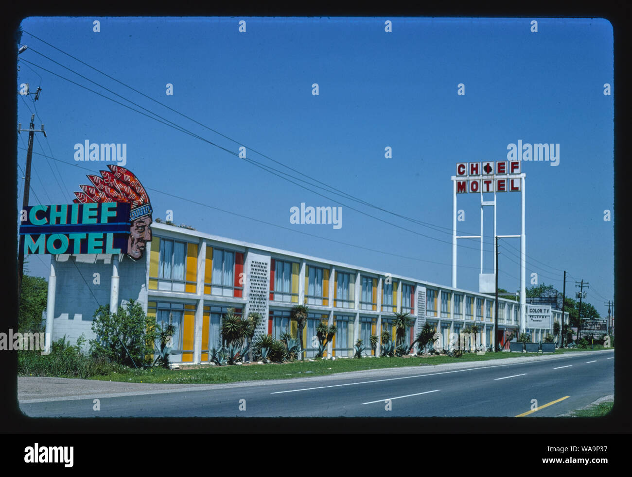 Chief Motel, Houston, Texas Stock Photo - Alamy